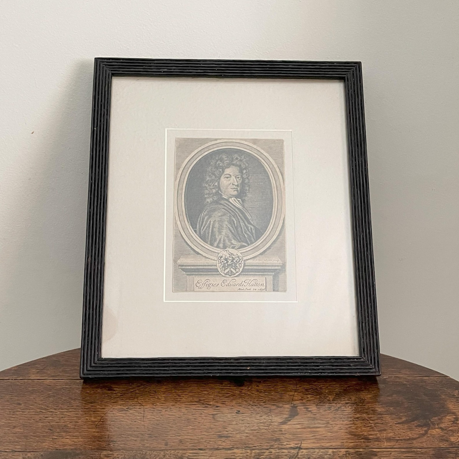 Antique William III Line Engraving of Edward Hatton by Robert White in ...