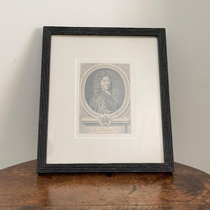 Antique William III Line Engraving of Edward Hatton by Robert White in ...