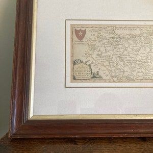 Antique Framed George III County Map of Leicestershire & Rutland by ...