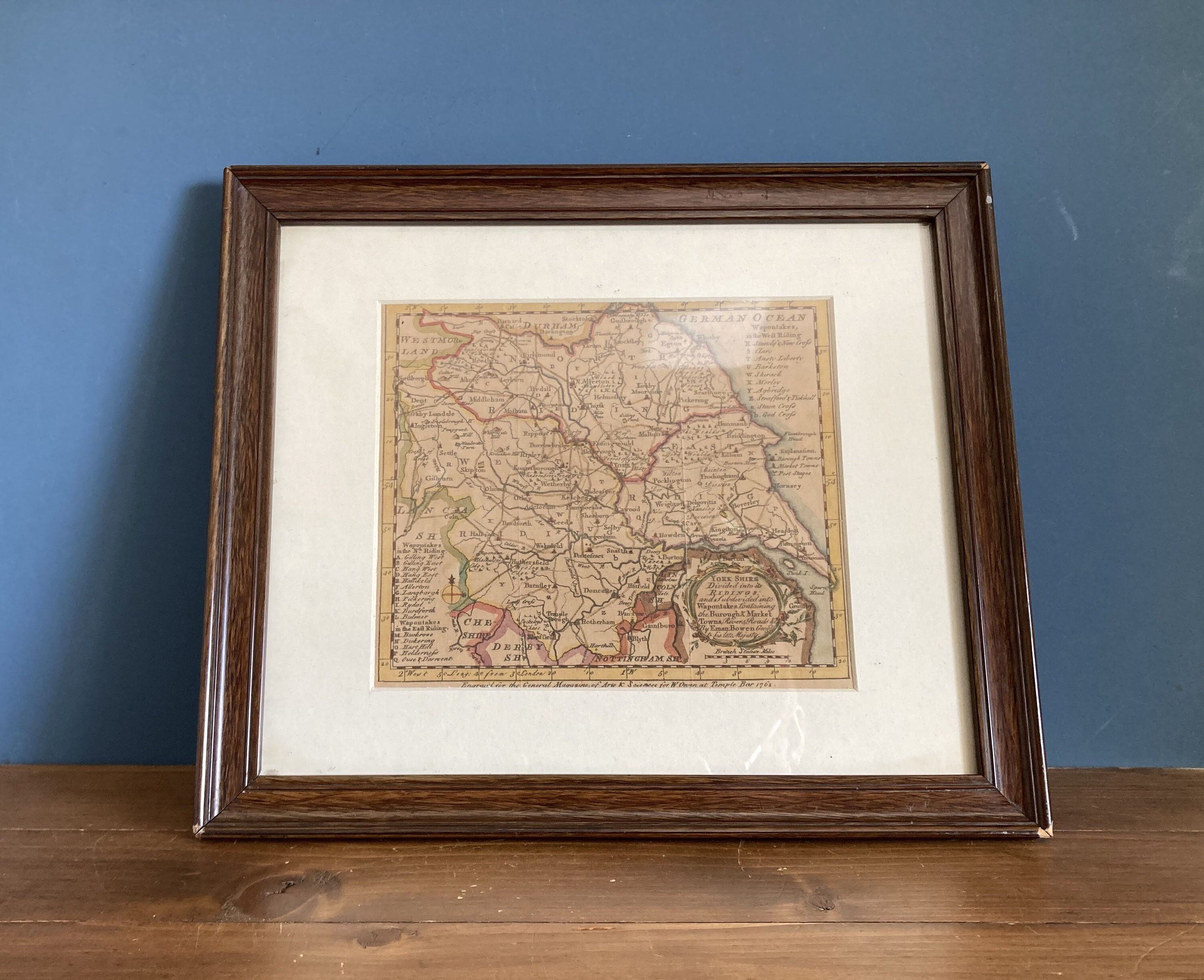 Antique Framed George III County Map of Yorkshire by E Bowen - Etsy UK