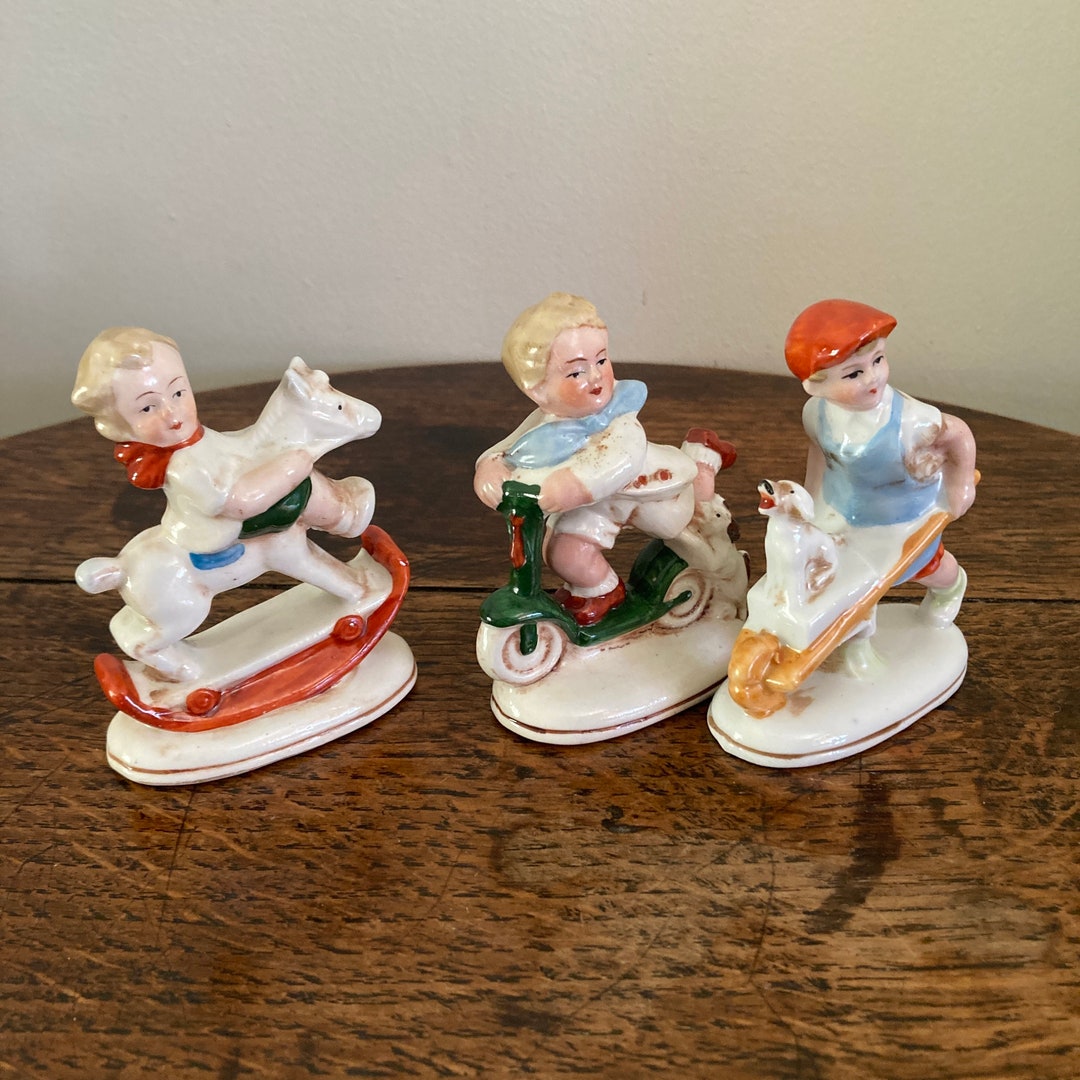 Three Comical Antique German Porcelain Fairing Figurines C. 1920's - Etsy
