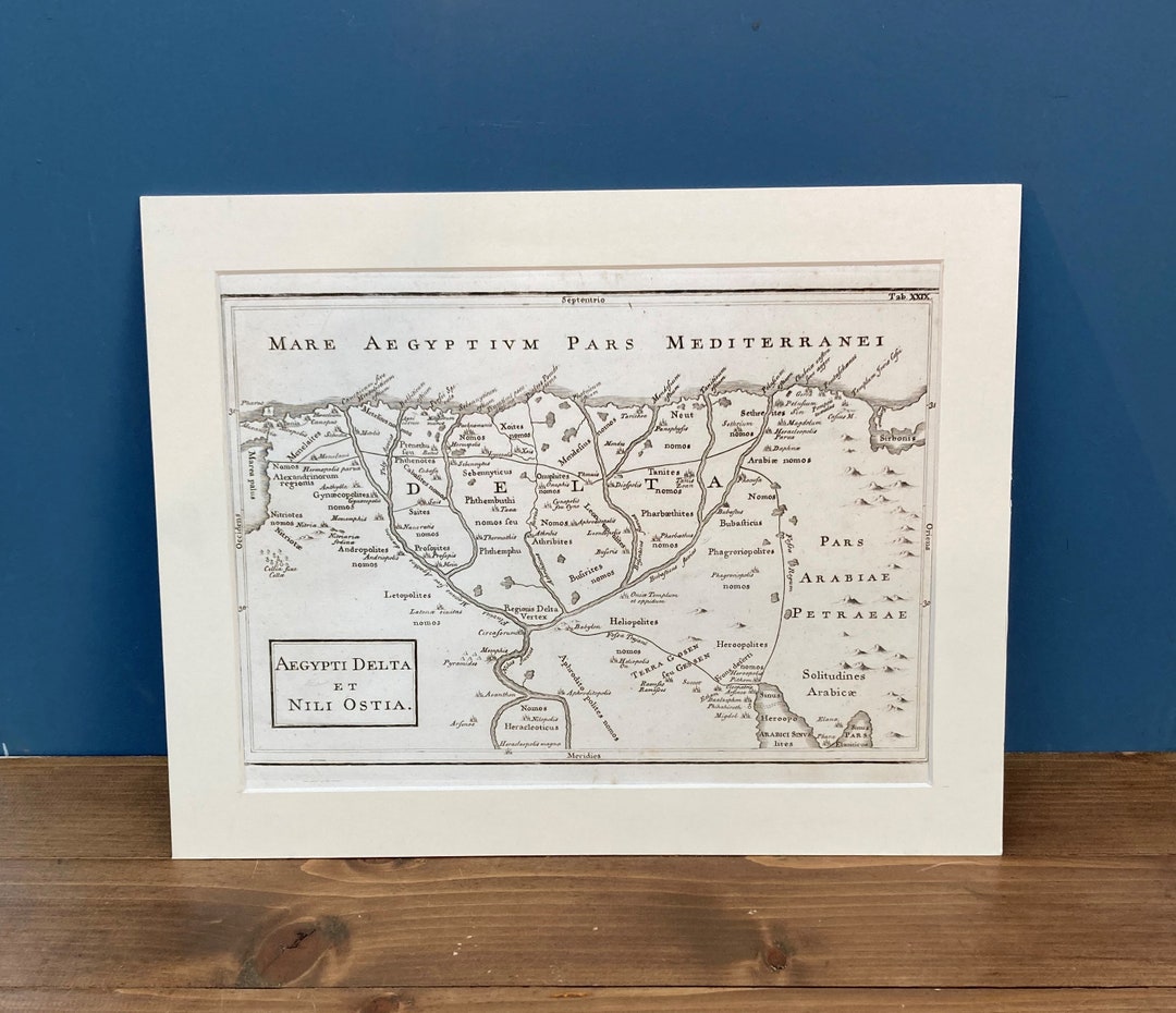 Antique George III Map of aegypti Delta Et Nili Ostia by Samuel ...