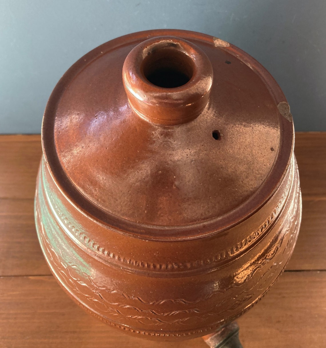 Antique Victorian 10 Pint Salt Glazed Barrel With Brass Tap. | Etsy UK