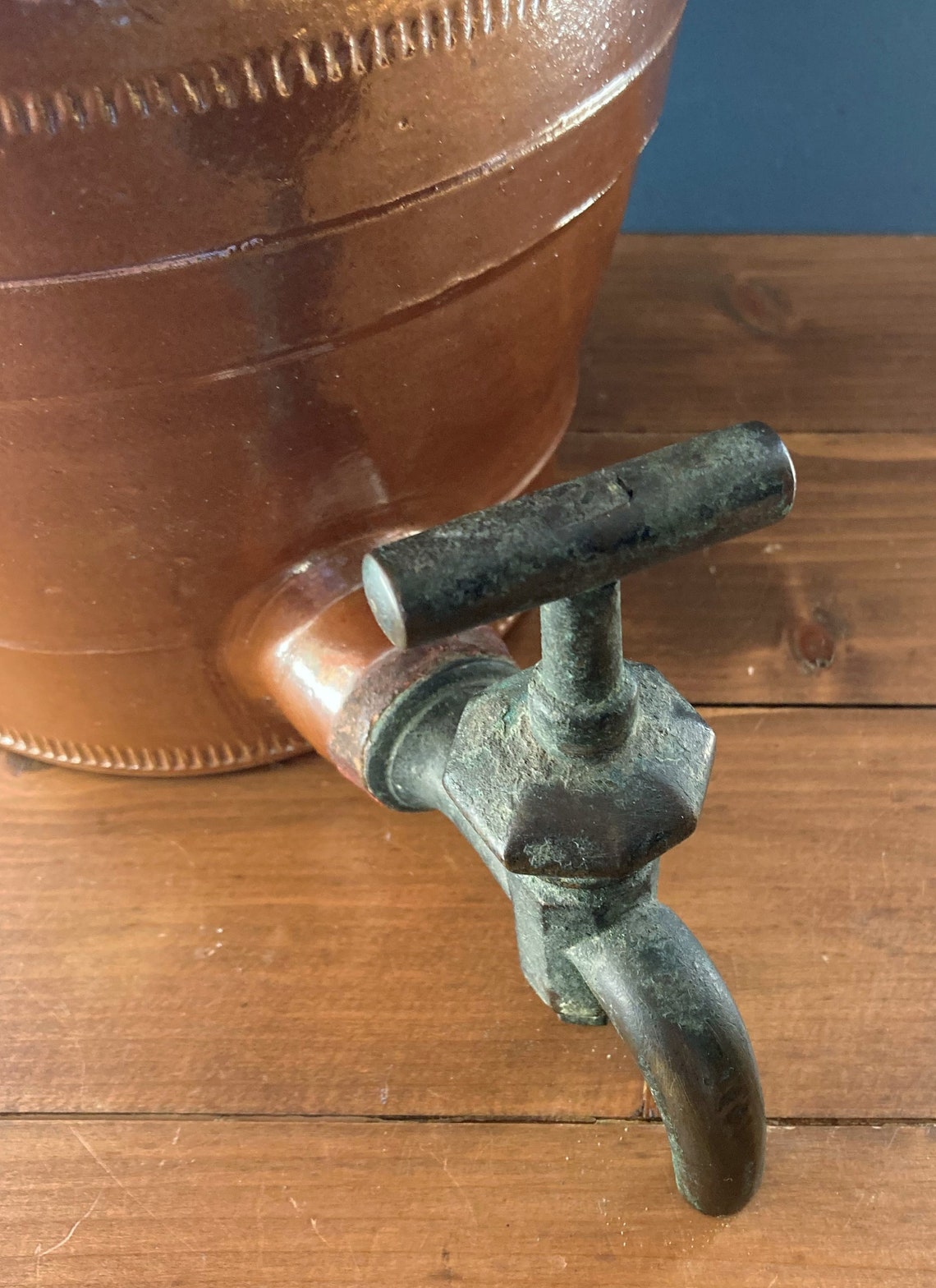 Antique Victorian 10 Pint Salt Glazed Barrel With Brass Tap. | Etsy UK