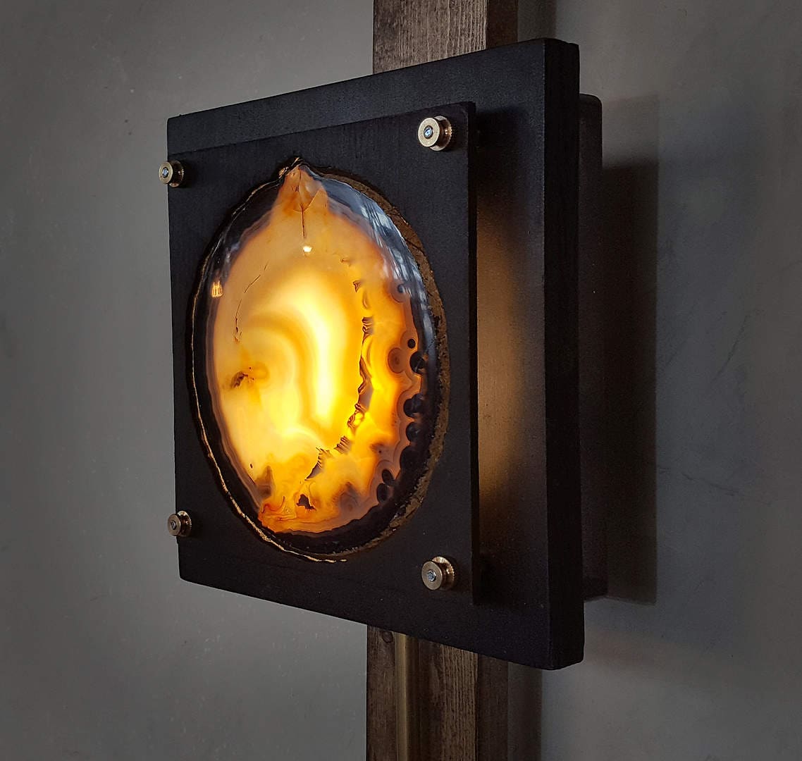 Modern Wall Sconce the Geode - Etsy