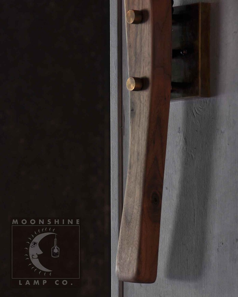 The Maricopa - Unique Wood and Handblown Glass Brass Wall Sconce - Etsy