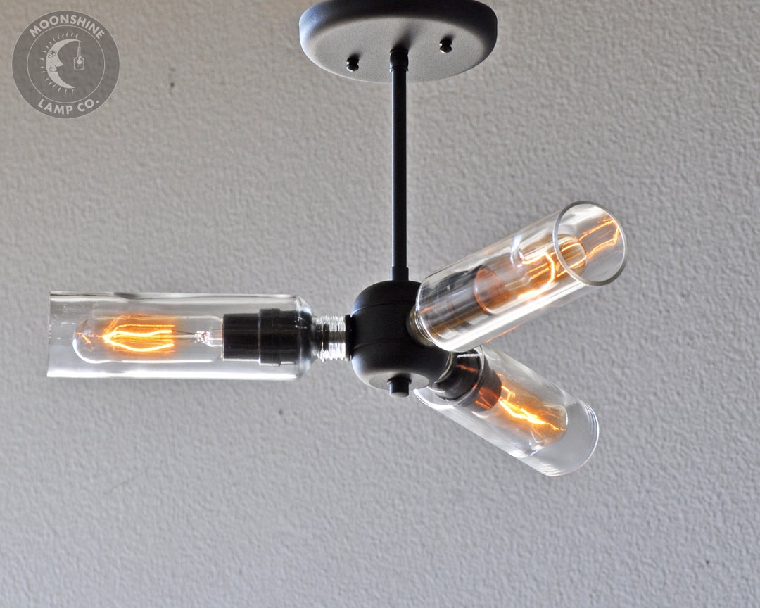 Modern 3 Light Fan Spread Ceiling Fixture - Etsy