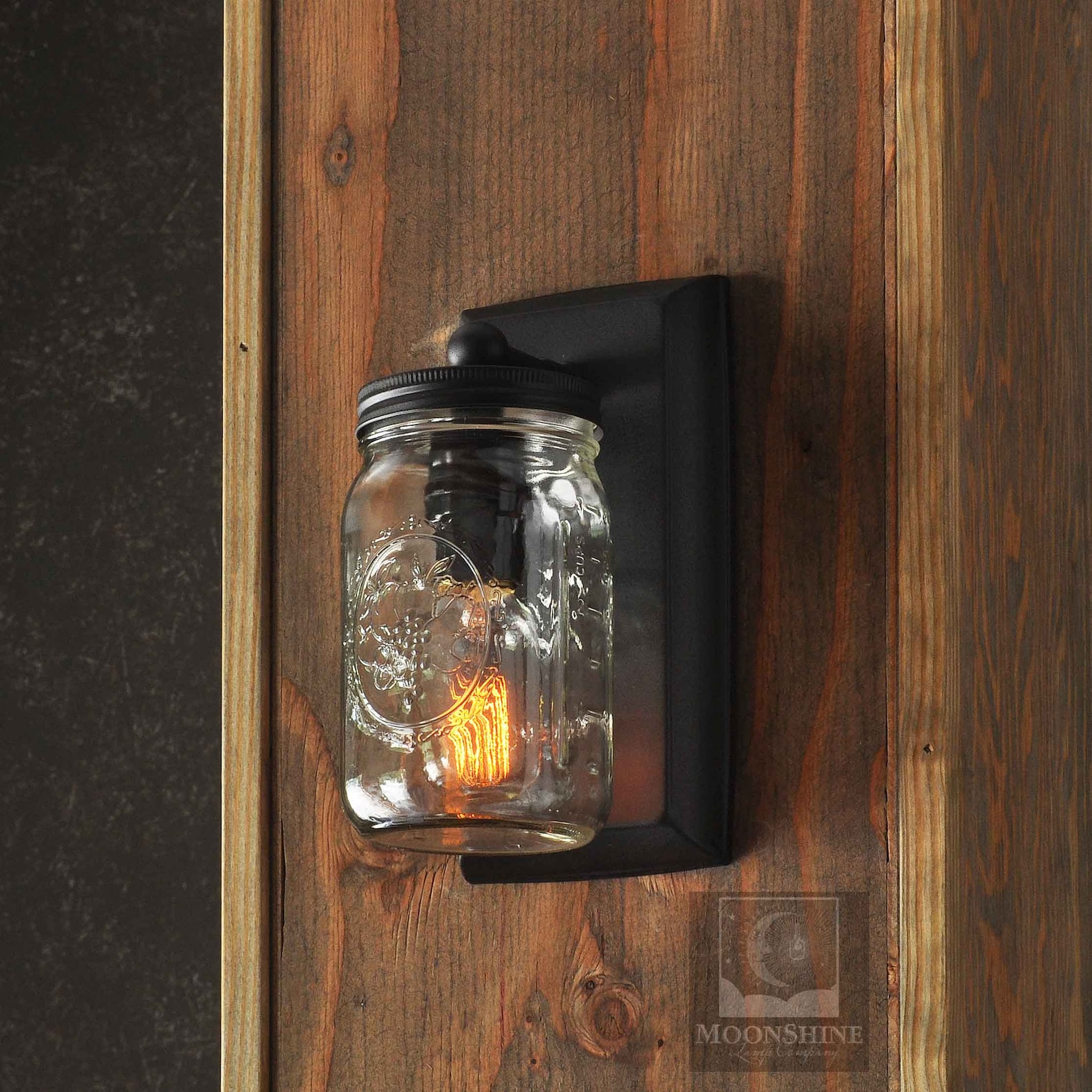 The Farmhouse Mason Jar Wall Sconce - Canning Jar Light - Modern Rustic ...
