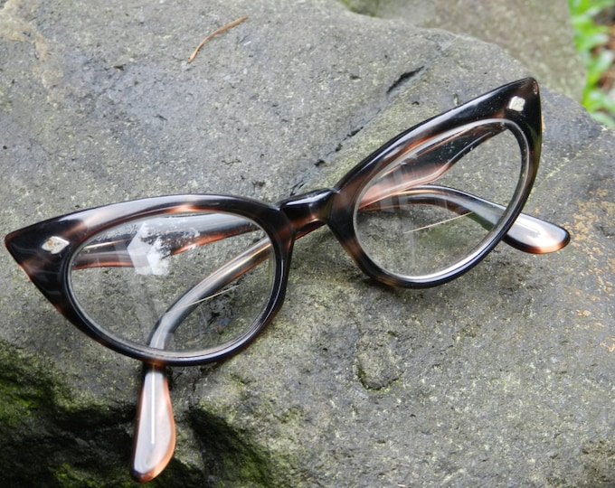 Vintage Cat Eye USA Authentic Eyeglasses Tortoise Shell Frames - Etsy