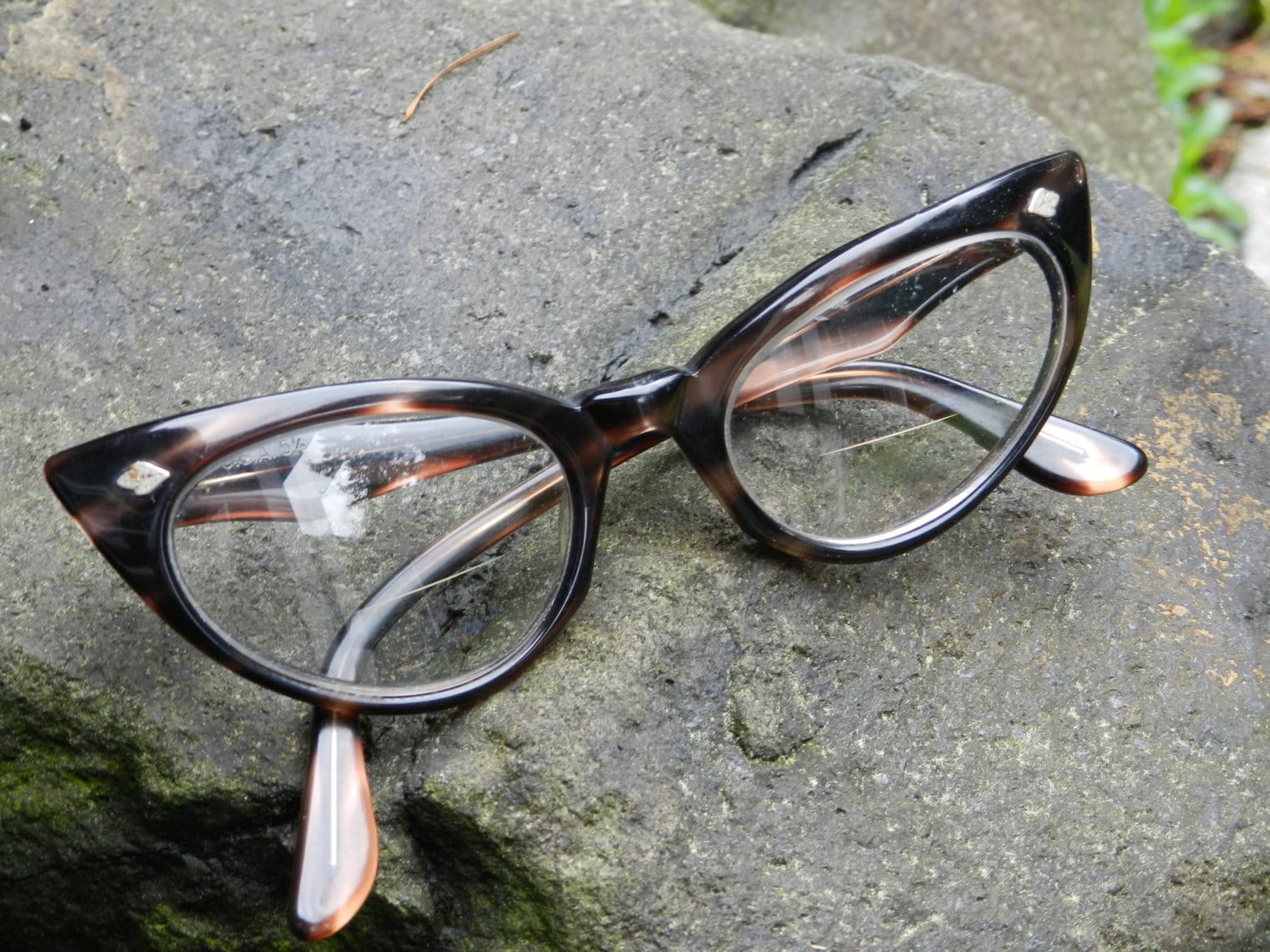 Vintage Cat Eye USA Authentic Eyeglasses Tortoise Shell Frames - Etsy