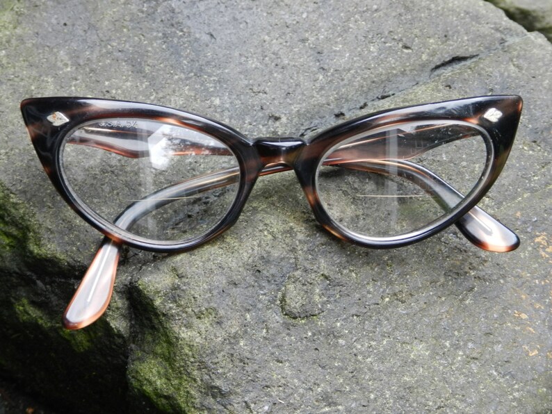 Vintage Cat Eye USA Authentic Eyeglasses Tortoise Shell Frames - Etsy