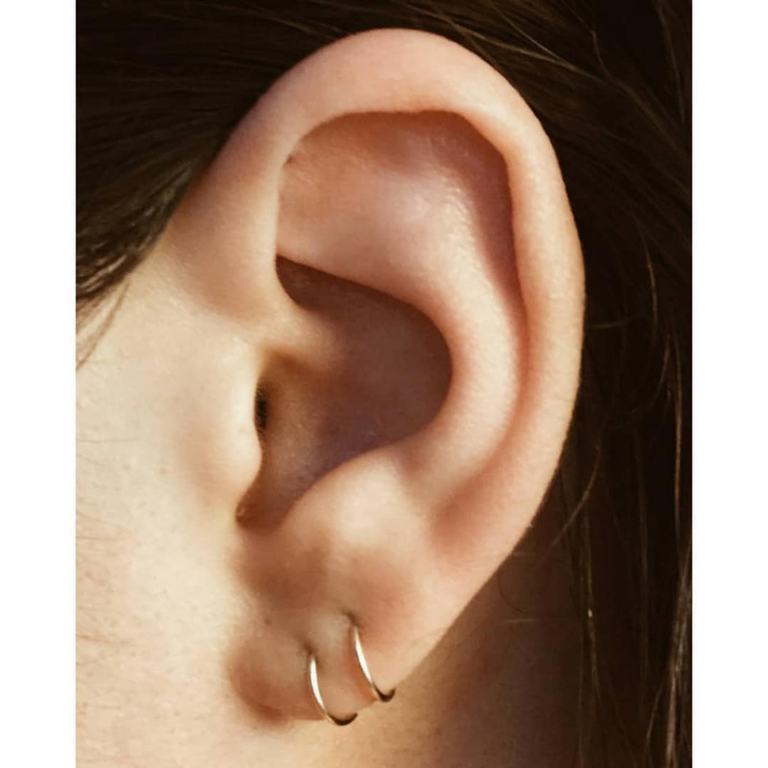 Tiny Hoop Earrings PAIR, Small Hoop Earrings, Gold Hoop Earrings, Tiny ...