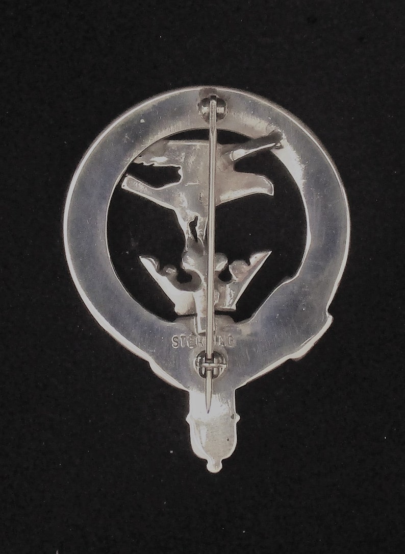 Wilson Scottish Clan Crest Badge in Solid Sterling Silver or 14K Yellow ...