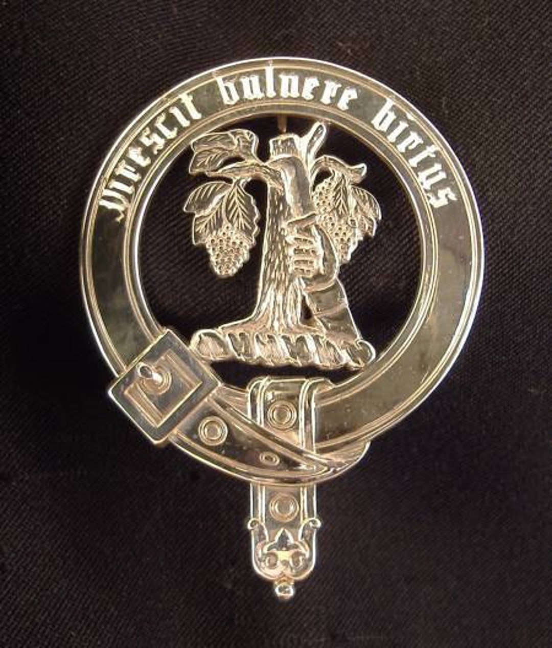 Burnett Scottish Clan Crest Badge in Solid Sterling - Etsy