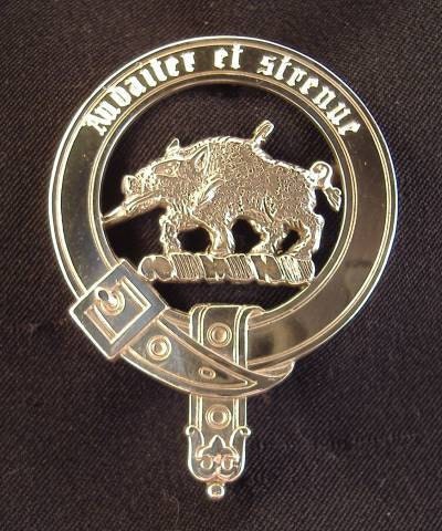 Pollock Scottish Clan Crest Badge in Solid Sterling Silver or - Etsy