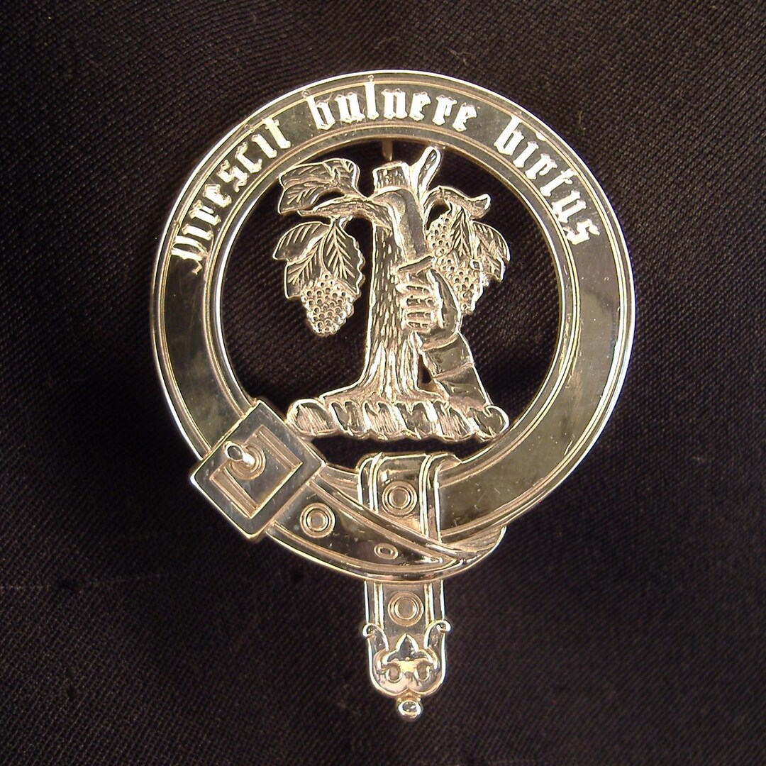 Burnett Scottish Clan Crest Badge in Solid Sterling - Etsy