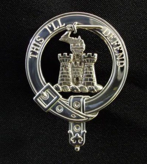 Kincaid Scottish Clan Crest Badge in Solid Sterling Silver or | Etsy