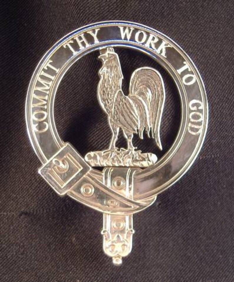 Sinclair Scottish Clan Crest Badge in Solid Sterling Silver or 14K ...