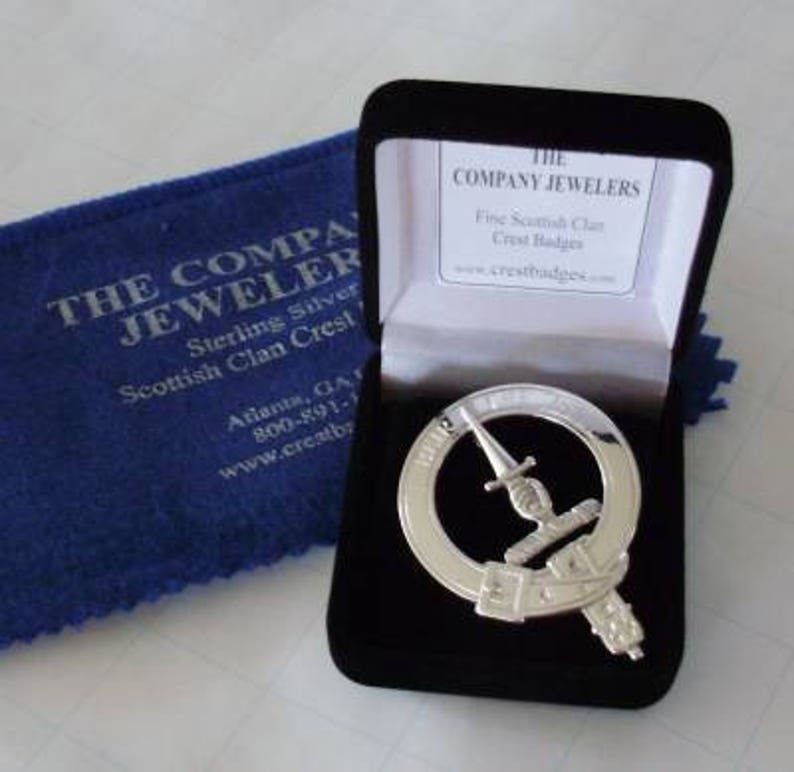 Urquhart Scottish Clan Crest Badge in Solid Sterling Silver or - Etsy