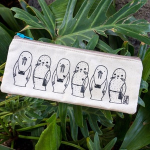 Walrus Seal Pencil Case / Cute Make-up Bag / Cute Handmade Pouch ...