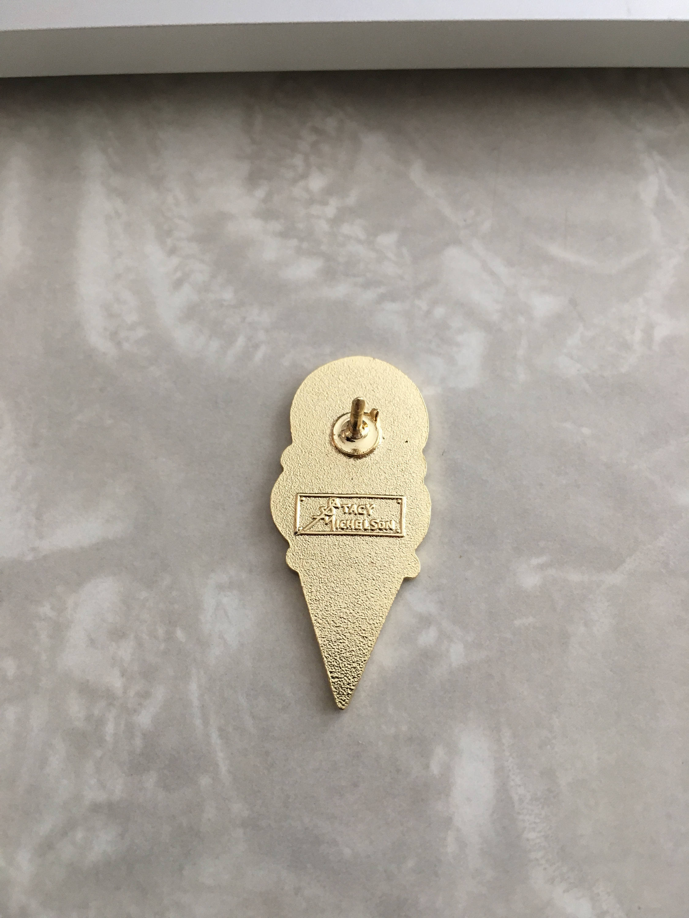 Ice Cream Pin/ Ice Cream Enamel Pin/ Double Scoop Ice Cream/ | Etsy
