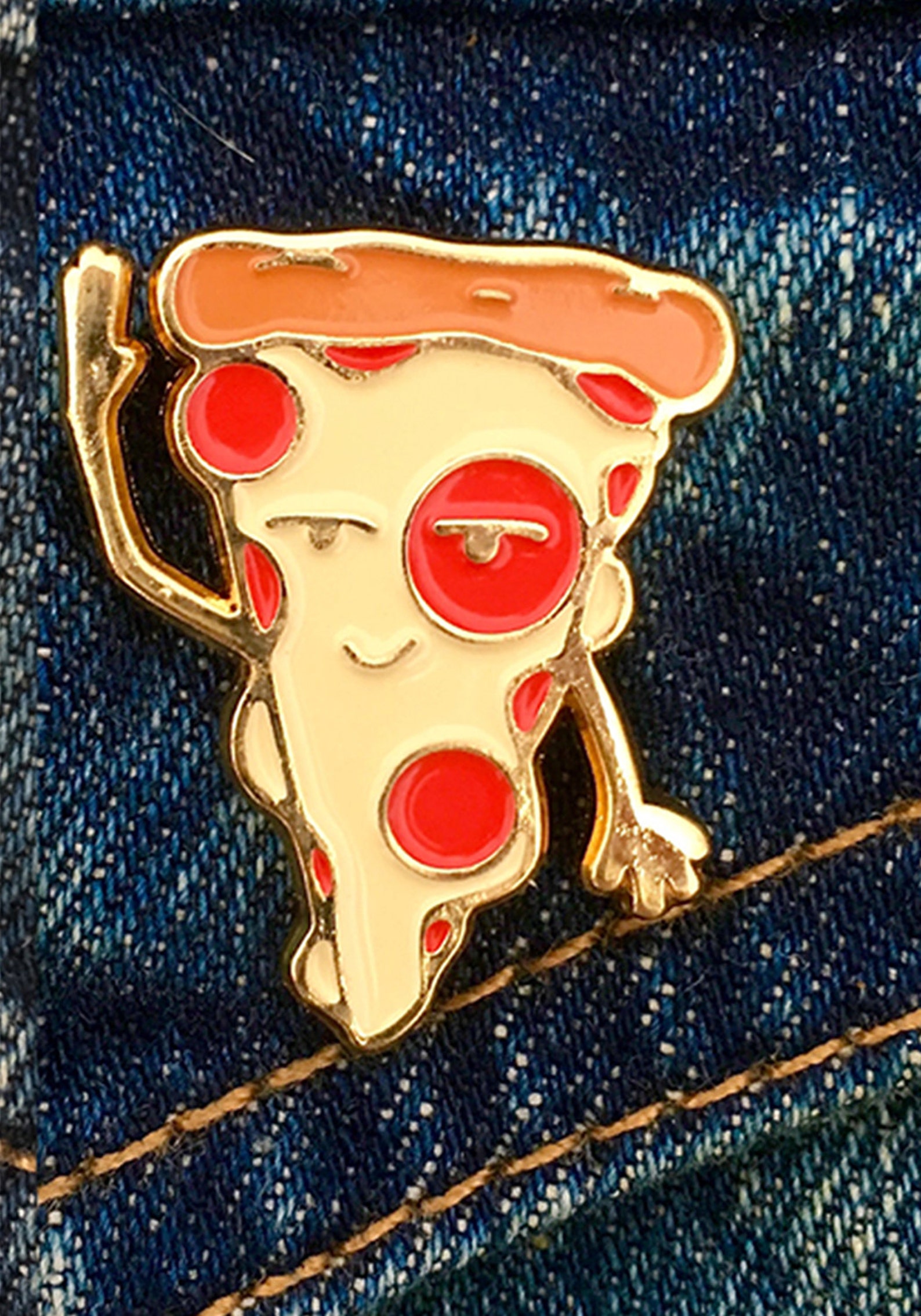Pizza Pin! Pep Eyes is the Coolest Pepperoni Pizza/pizza Lovers /pizza ...