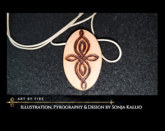 Everlasting Symbol Pyrography Cedar Pendant Necklace/jewellery - Etsy