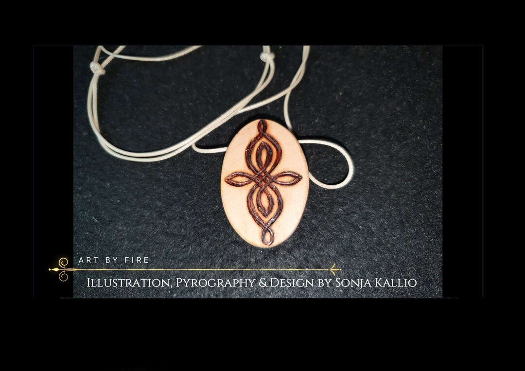 Everlasting Symbol Pyrography Cedar Pendant Necklace/jewellery - Etsy