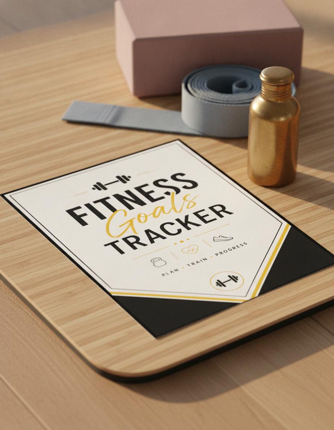 Fitness Goals Tracker Printable, Beginner Workout Progress Chart ...