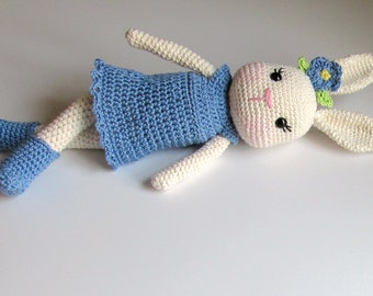 Soft Plush Toy Bunny Stuffed Rabbit Crochet Animal Amigurumi Bunny Doll ...