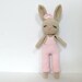 Personalized Baby Girl Gift. Plush Bunny Amigurumi Knit Doll. Knitted ...