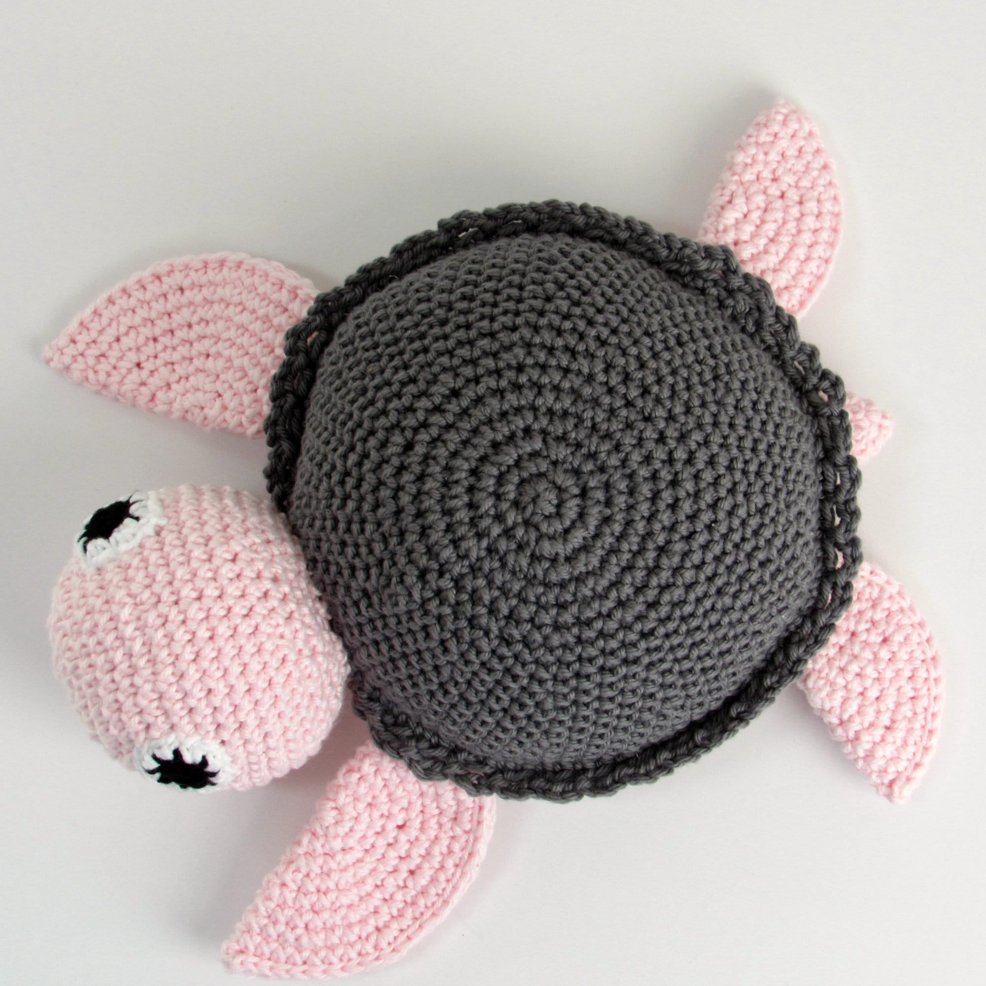 Crochet Pink Turtle Toy yellow green baby shower girl Toys Toys & Games ...