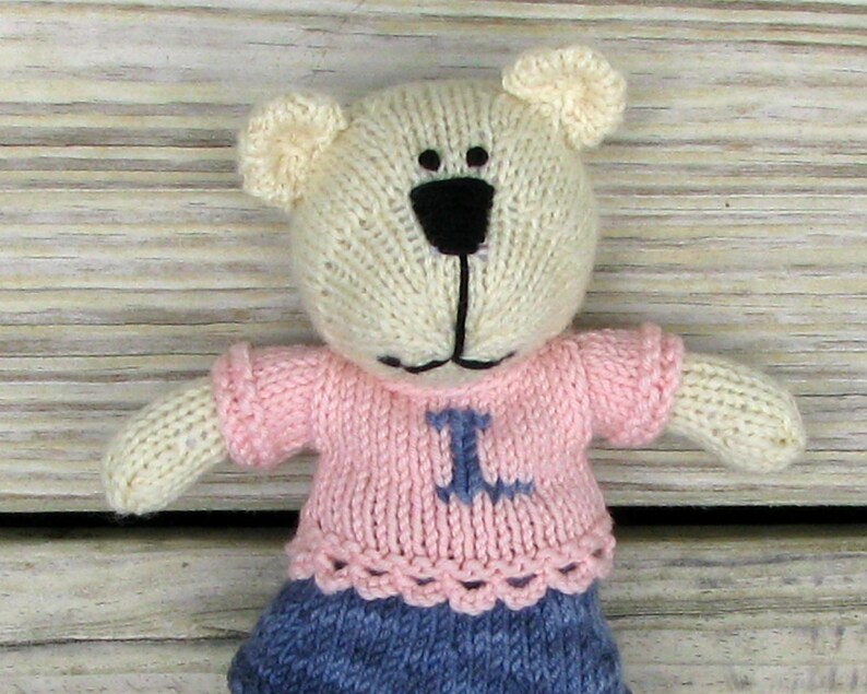 Hand Knit Bear Doll Stuffed Animal. Personalized Teddy Gift - Etsy