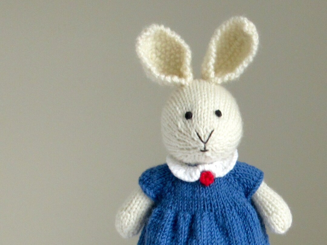 Cute Soft and Cuddly Knit Bunny Doll for Baby Toddlers or Kids. - Etsy