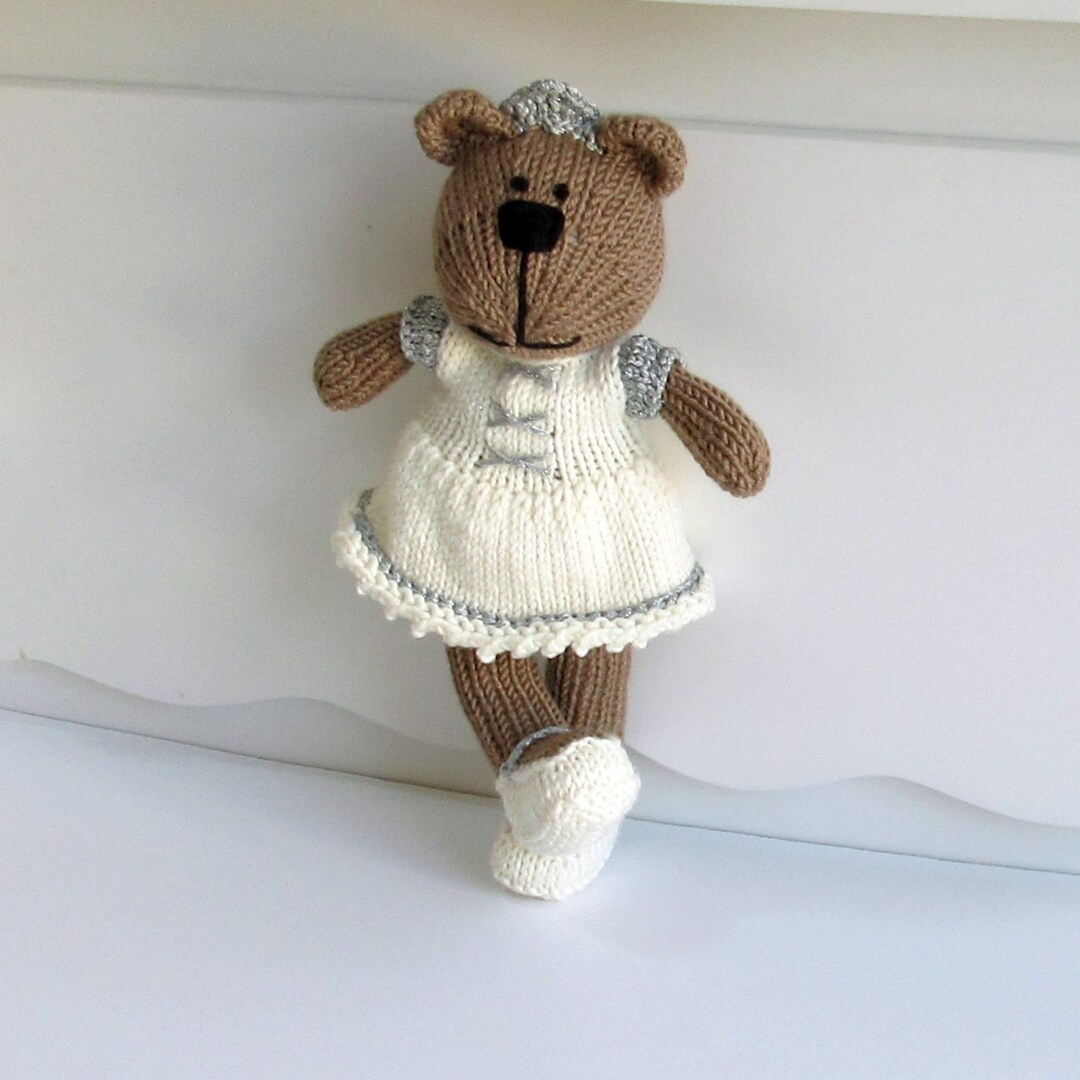 Hand Knit Teddy Bear Princess Doll Personalized Gift for Toddlers and ...