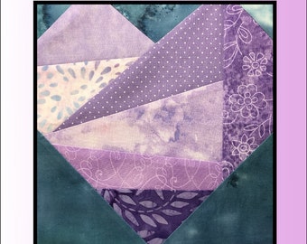 Paper Piecing Heart Pattern - Etsy