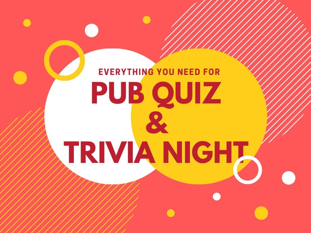 Pub Quiz Trivia Game Printable, Instant Download, Trivia Fun - Etsy