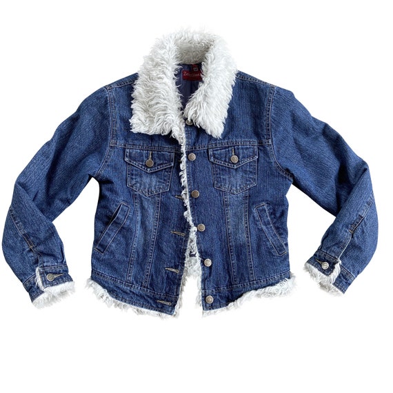 Sale > jean jacket with fuzz > in stock