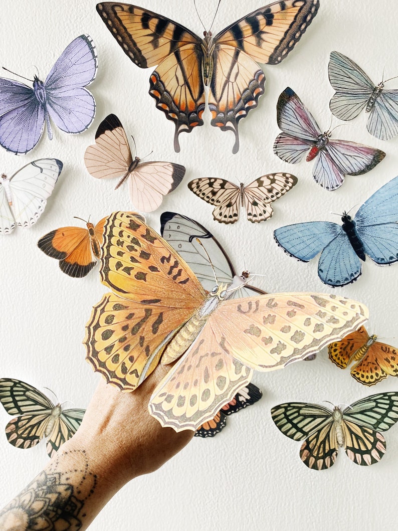 Giant Vintage Paper Butterflies - Etsy