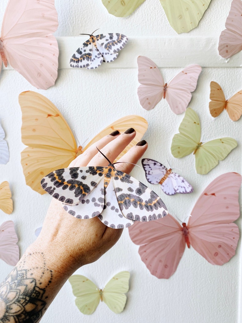Vibrant Honey Paper Butterfly Decorations for Party, Room, Nursery ...