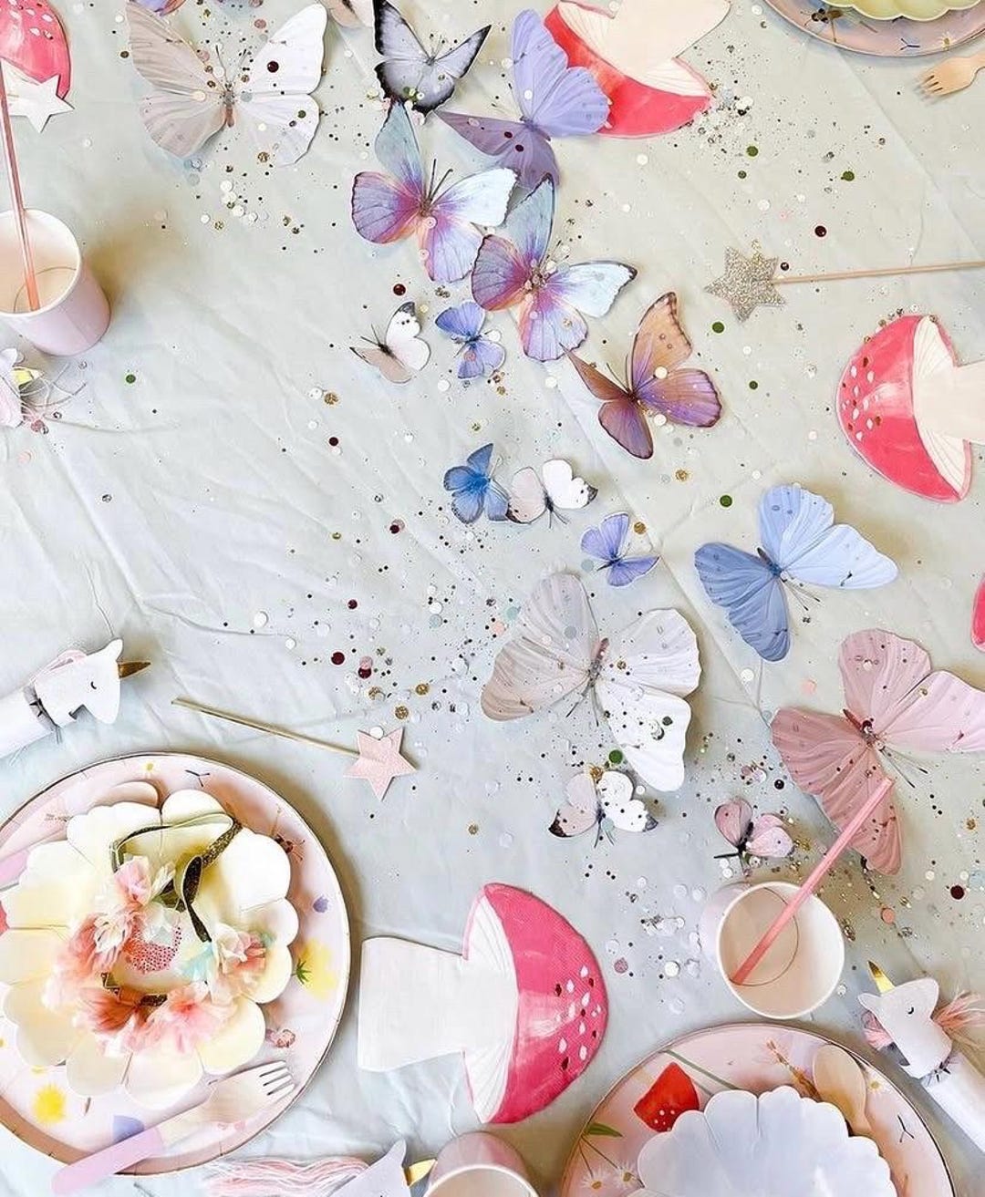 Small Pastel Paper Butterfly Decor Butterfly Party Decor Table Decor - Etsy