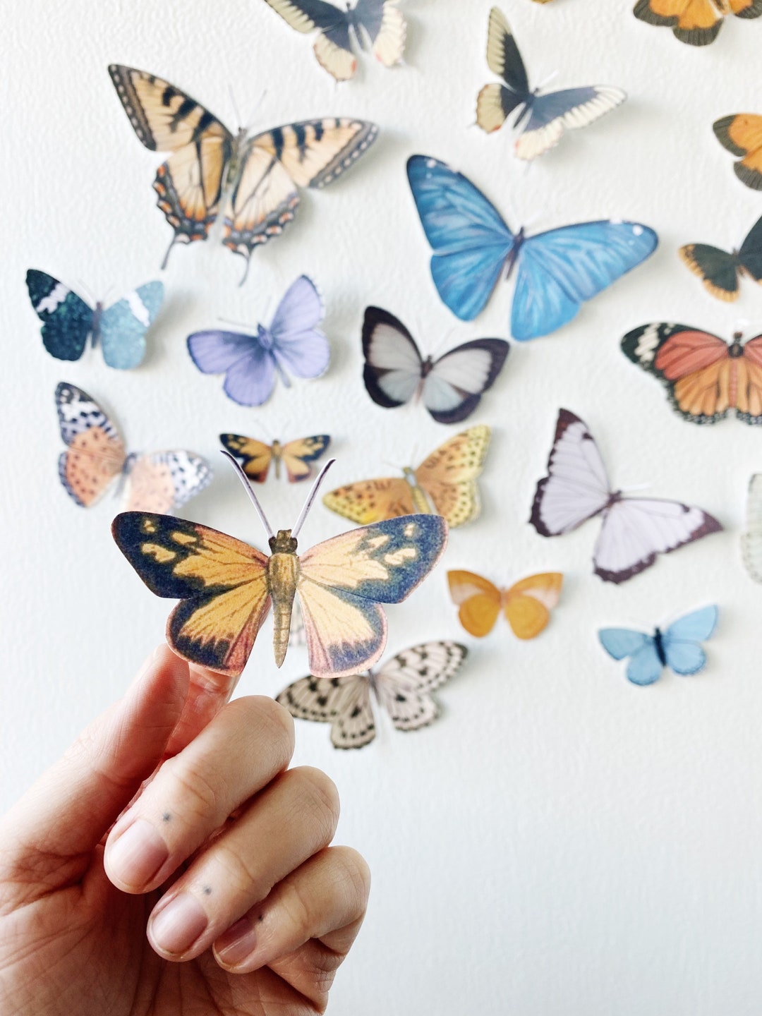 Vintage Butterfly Decor: 3D Paper Butterflies, Set of 25 - Etsy
