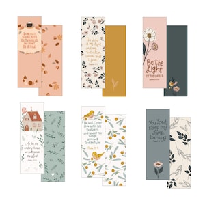 Bible Verse Bookmarks - Christian Gift - Scripture Bookmark Set - Set ...