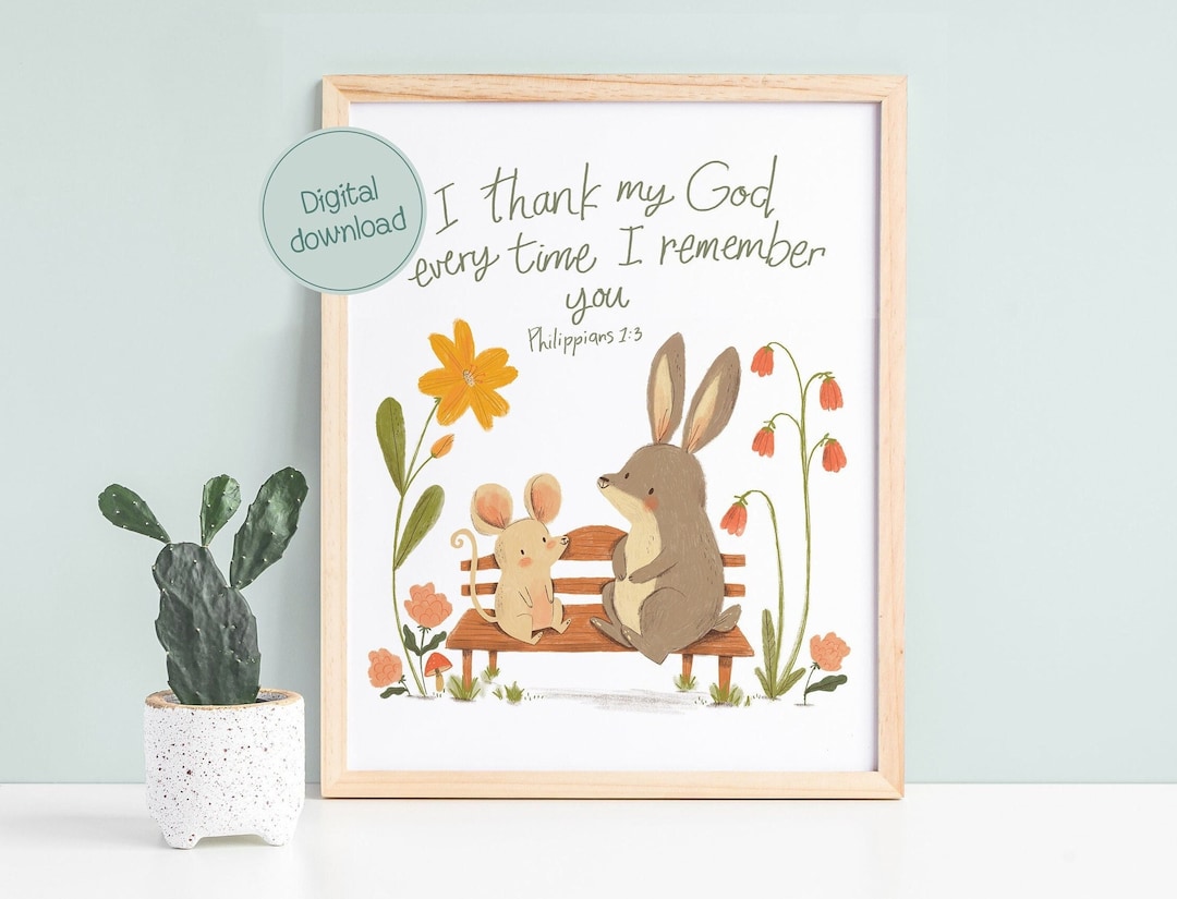 I Thank God Every Time I Remember You-digital Download-kid's Bible ...