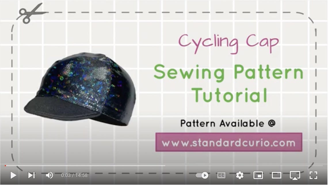 PDF Cycling Cap Sewing Pattern - Adult Small, Medium, & Large - Etsy