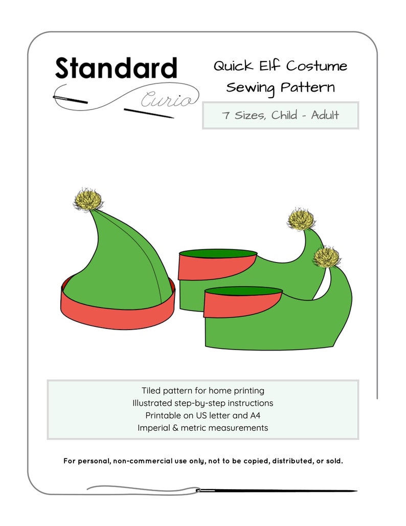 PDF Quick Elf Costume Sewing Pattern, Child - Adult - Etsy
