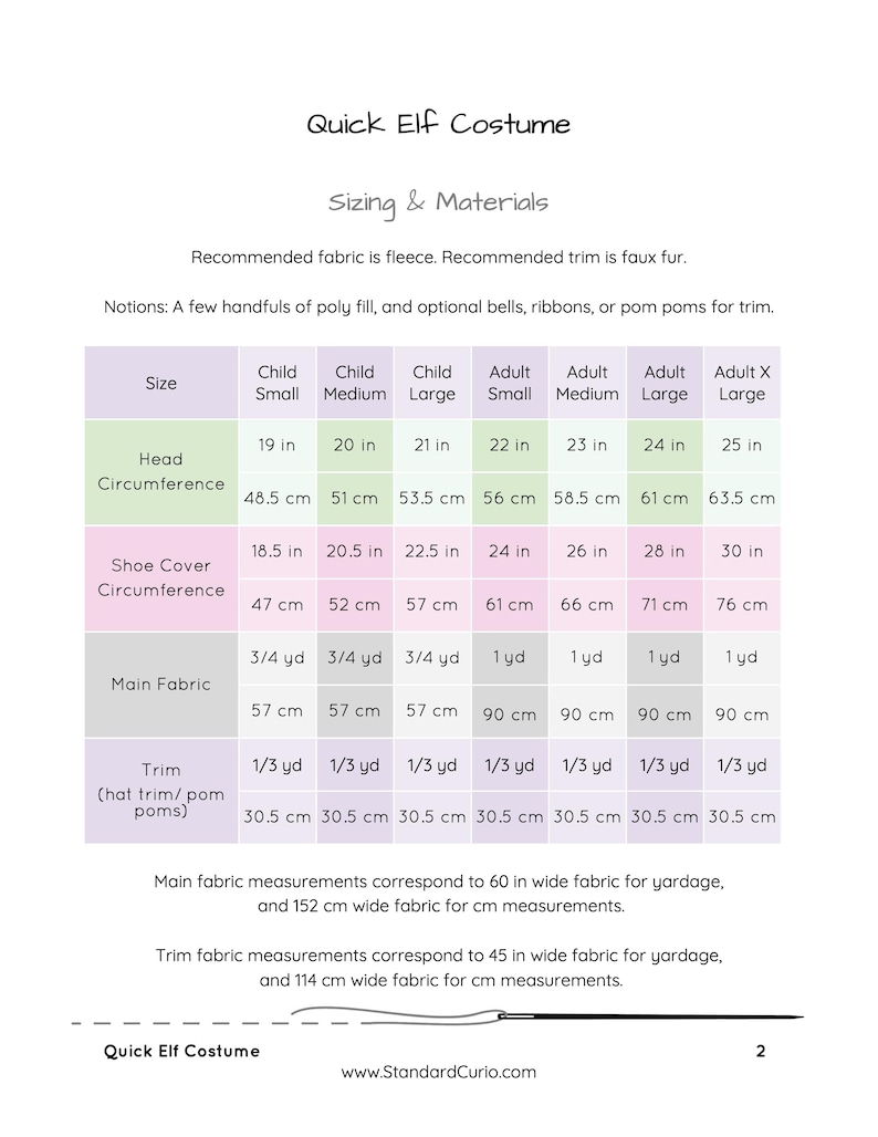 PDF Quick Elf Costume Sewing Pattern, Child - Adult - Etsy