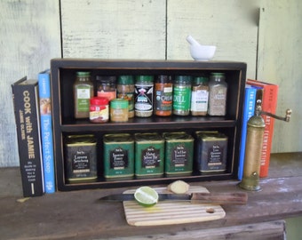 Spice Rack Rustic Medium Free Standing Spice Rack Made from | Etsy