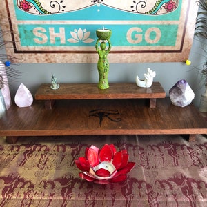 Altar 2 Tiered (24” X 10” Base 16” X 4” Top) Spiritual Altar Shrine ...