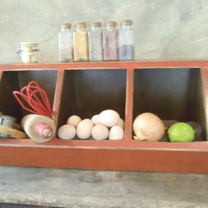 Kitchen Counter Storage Box 3 Bin Cubbie - Custom Made - Food Storage ...